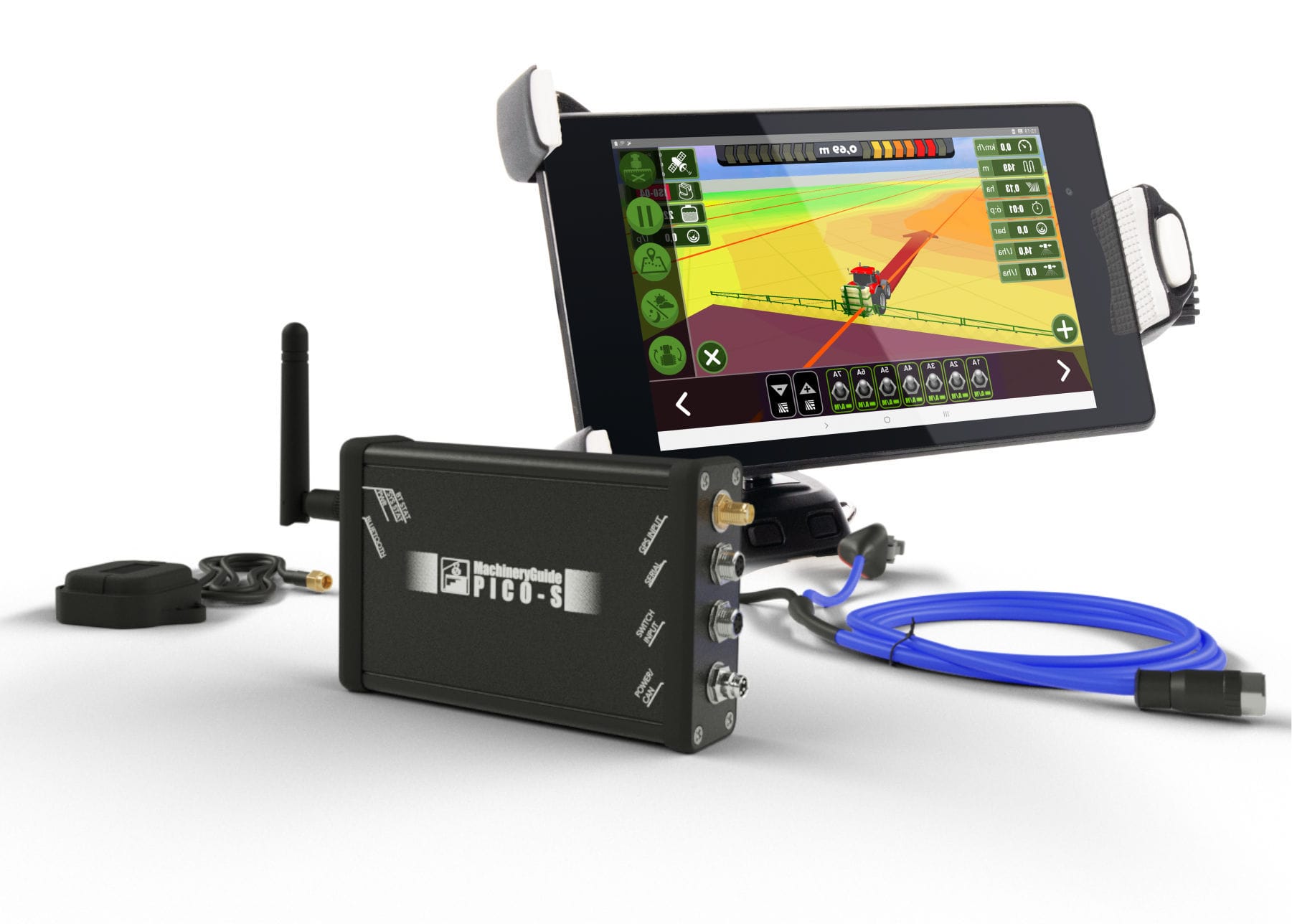 Automated guidance system - PICO-S - MachineryGuide - Bluetooth / GNSS / RF
