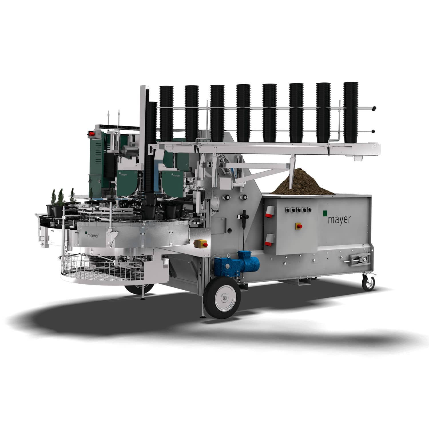 Automatic pot filling machine - TM 2400E - Visser Horti Systems