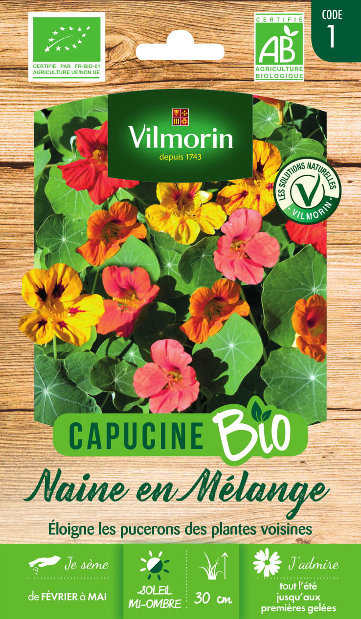 Annual floral seed - Capucine - Vilmorin Jardin (Vilmorin Garden/ VDB ...