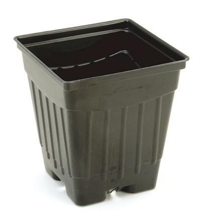 Plastic pot - Nu-Pot 5 - Summit Plastic Company - square / black