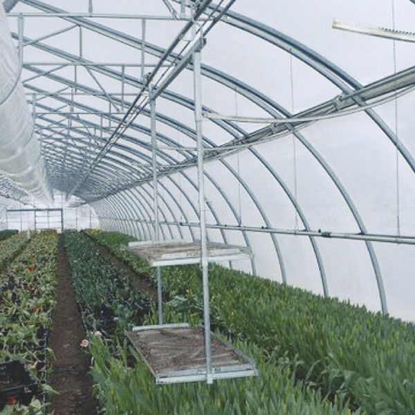 Greenhouse transport cart - VRE Systems - shelf / steel / rail-mounted