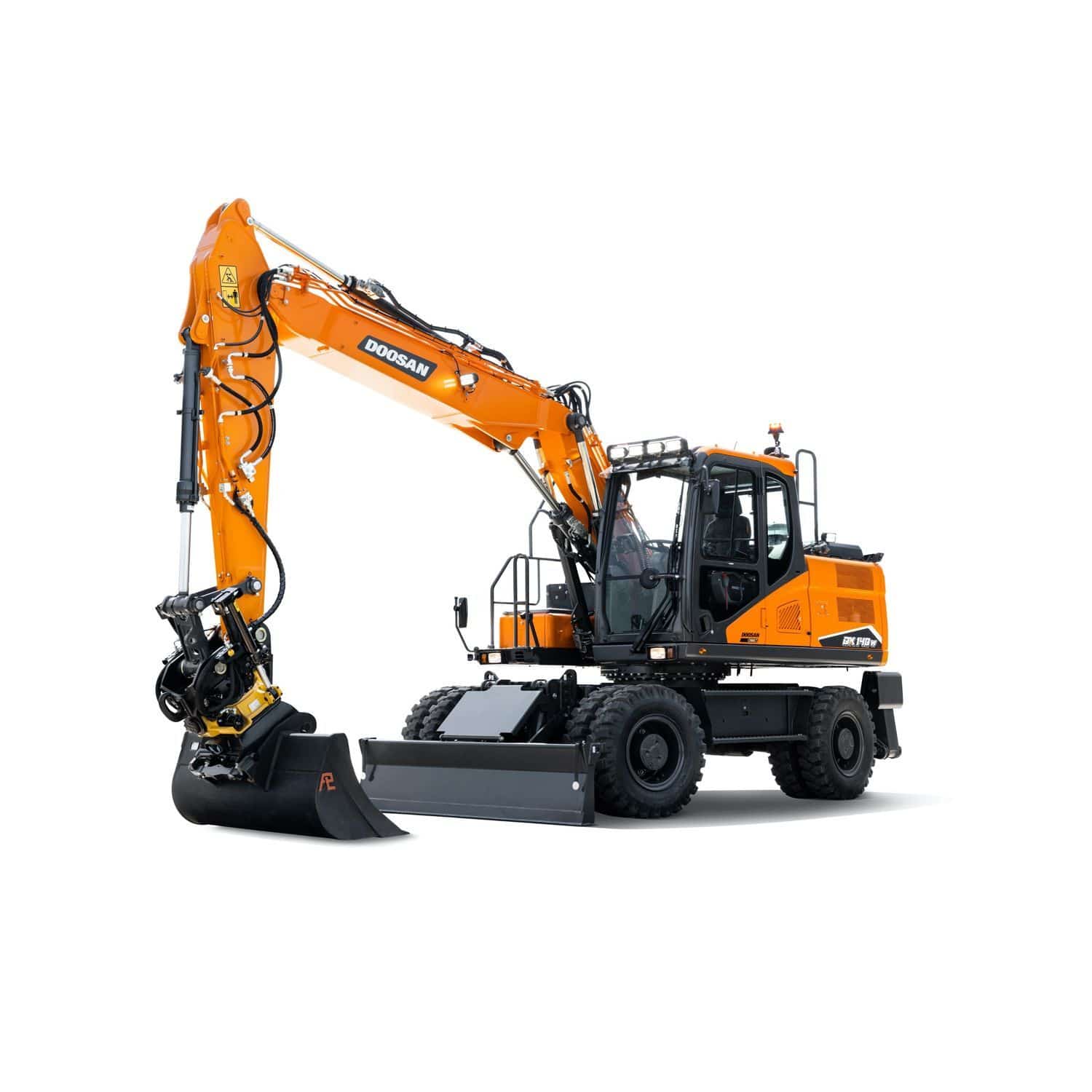 Hydraulic excavator - DX140W-7 - DOOSAN INFRACORE CO. LTD - with blade
