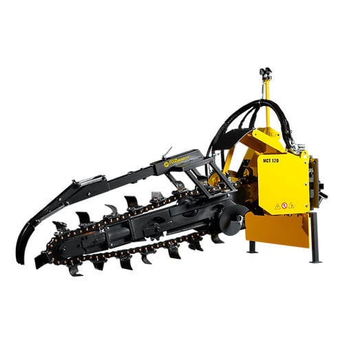 Ditcher with chain - MCT 120 - MAKBRENT - for skid steer loaders