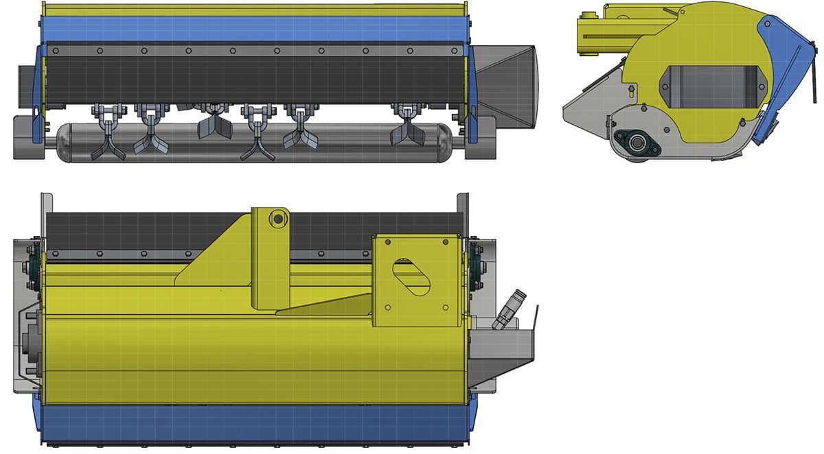 Grass harvesting header - Testate Trincianti - OFFICINA MECCANICA B E G ...
