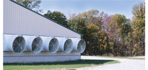Farm building fan - Automated Production Systems - for air circulation ...