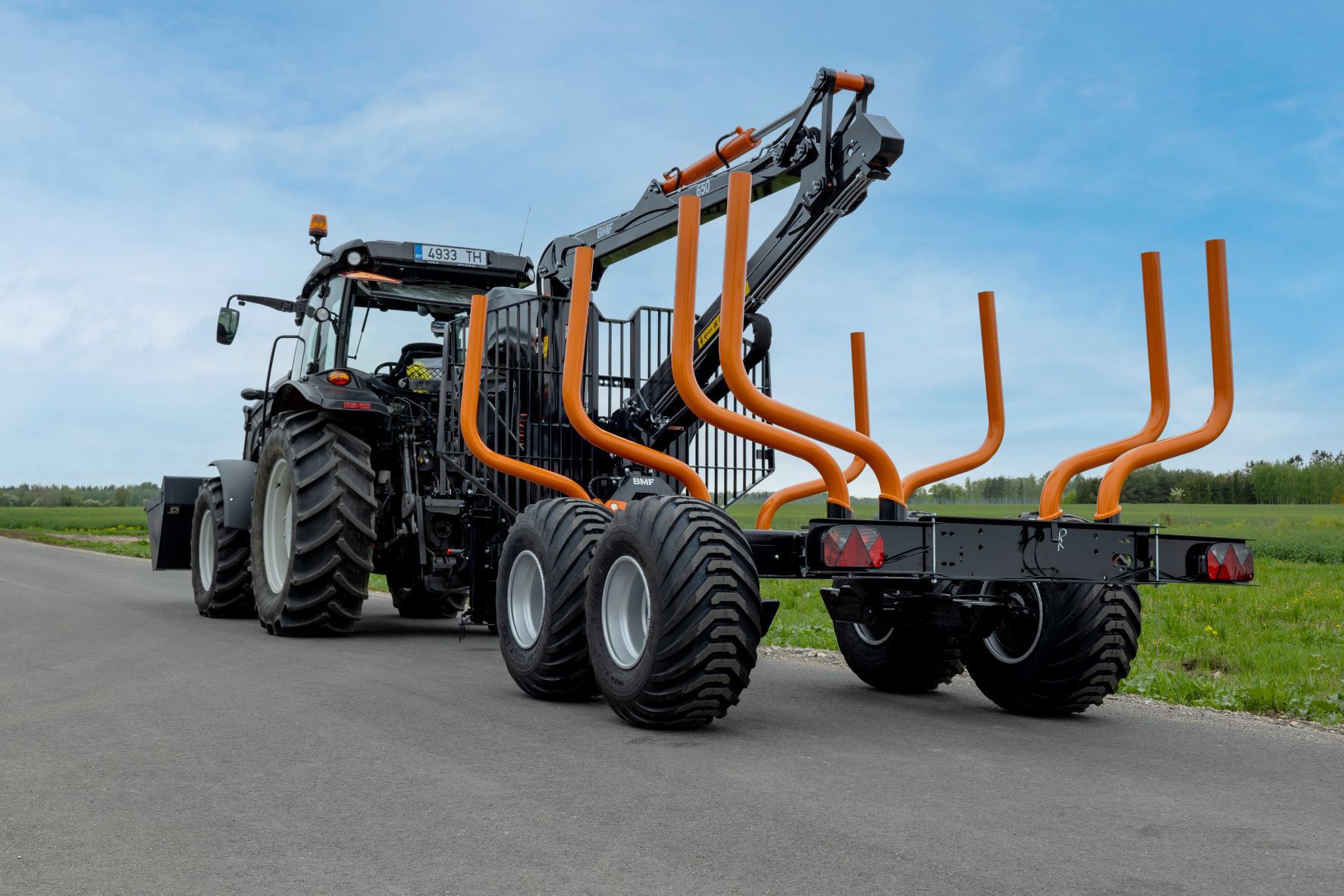 Loader wagon - 8T1E - BMF - mounted / 2-axle / forestry