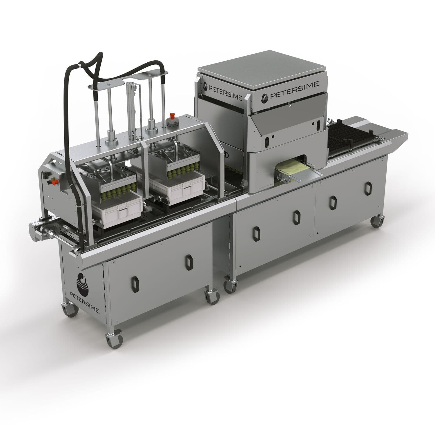 To hatcher basket egg transfer system - Petersime - automatic