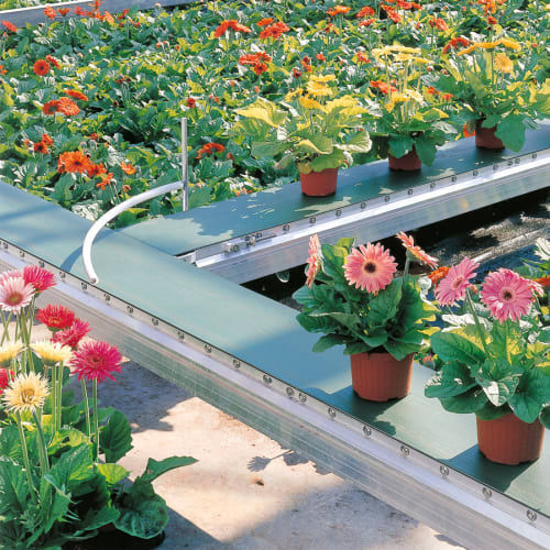 Pot conveyor - Wevab - Martin Stolze b.v. - belt / flexible / mobile