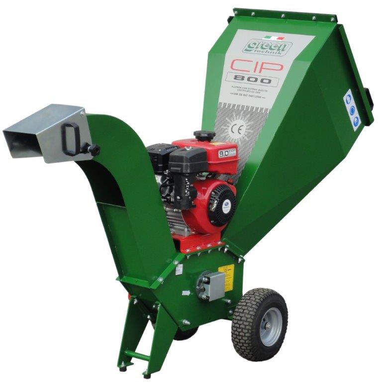 Towed wood chipper - CIP 800 Series - Green Technik - with combustion ...