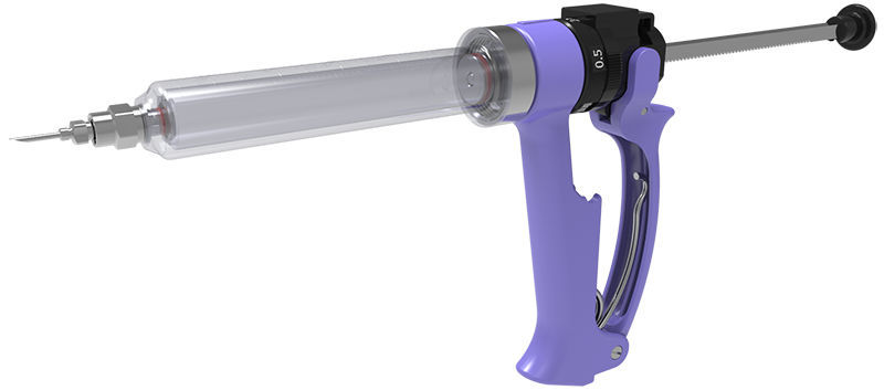 Metal veterinary syringe - simcro - automatic / cattle