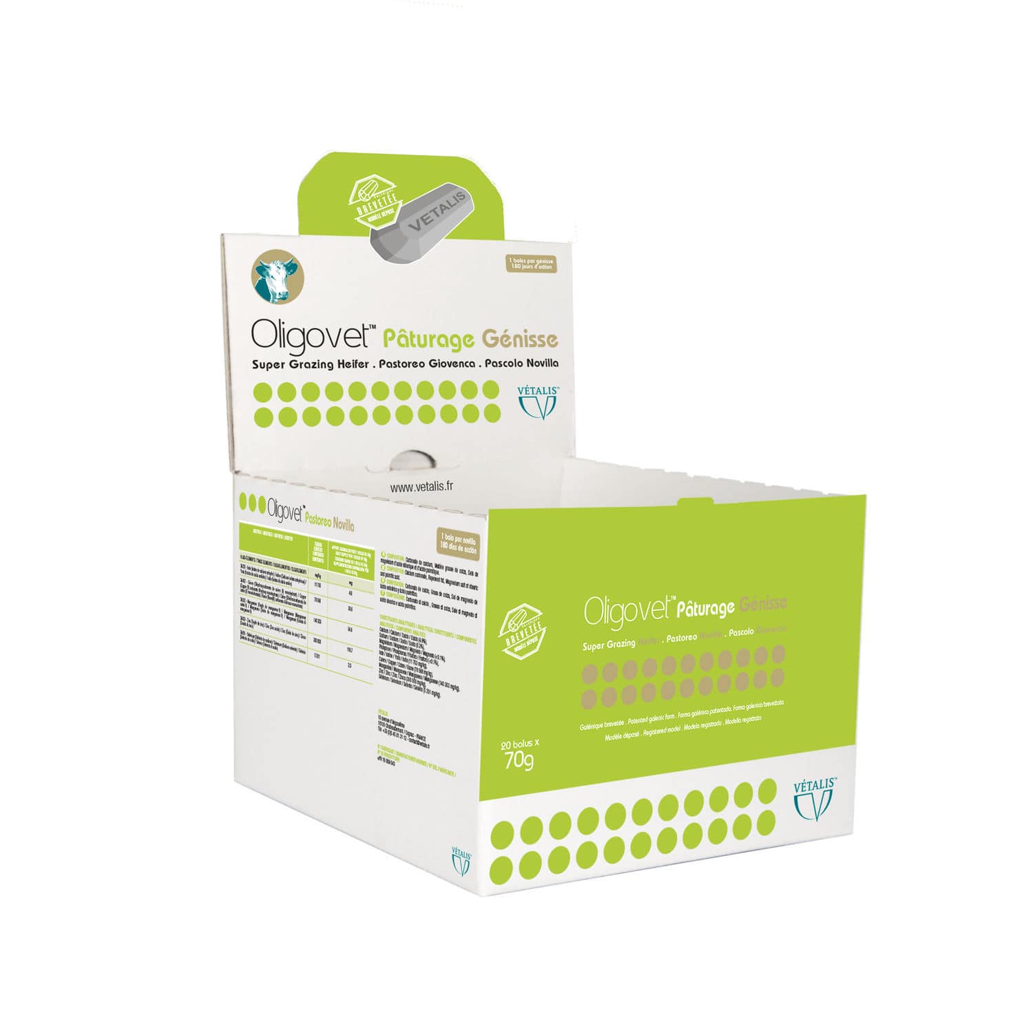 Nutrition bolus - Oligovet Pasture Heifer - vetalis-technologie ...