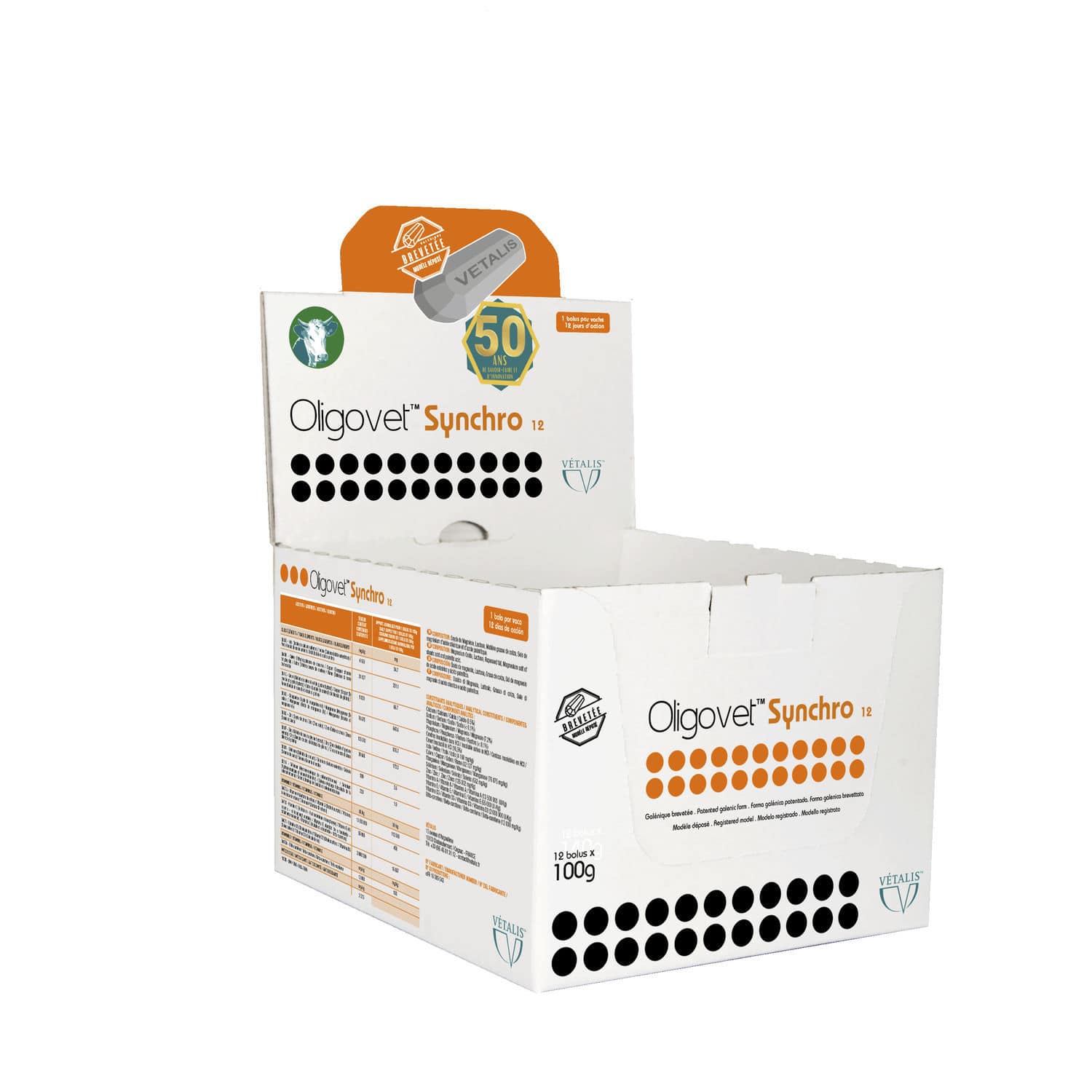 Nutrition bolus - Oligovet Synchro 12 - vetalis-technologie - cattle ...