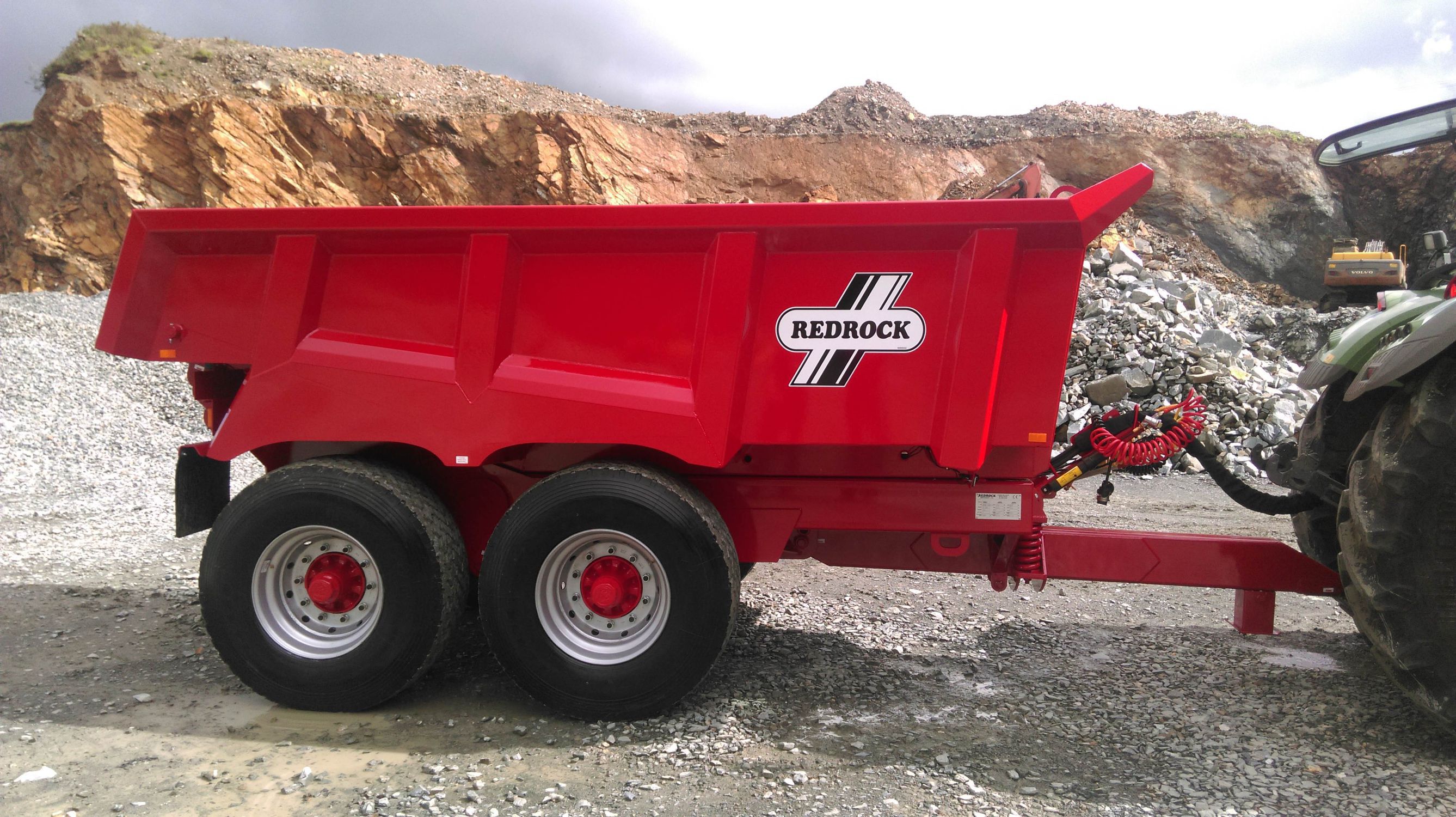 Dump trailer - redrockmachinery - tandem axle / agricultural / PTO