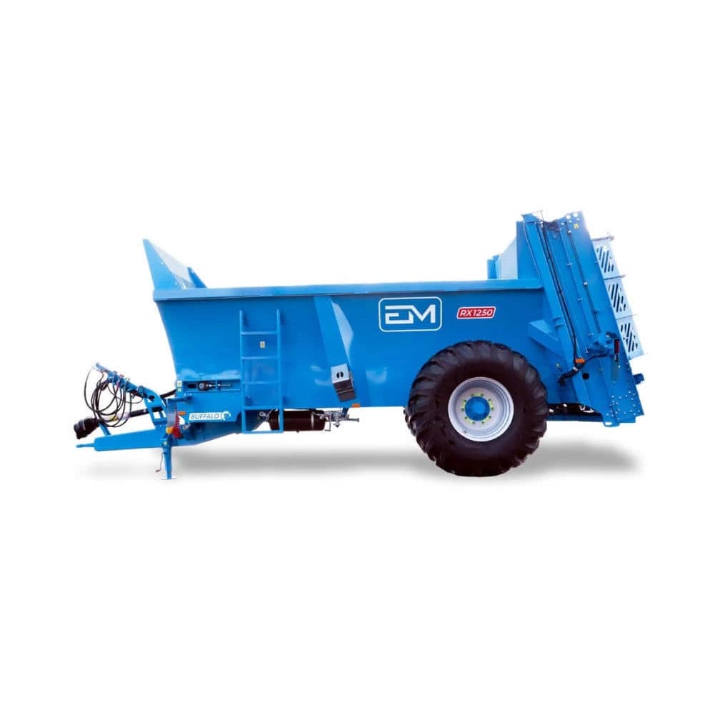 Towed manure spreader - BUFFALO RX series - Euromilk - verticals ...