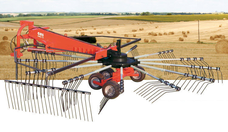 Rotary rake - GRS SERIES - mappetrolati - side delivery / single-rotor
