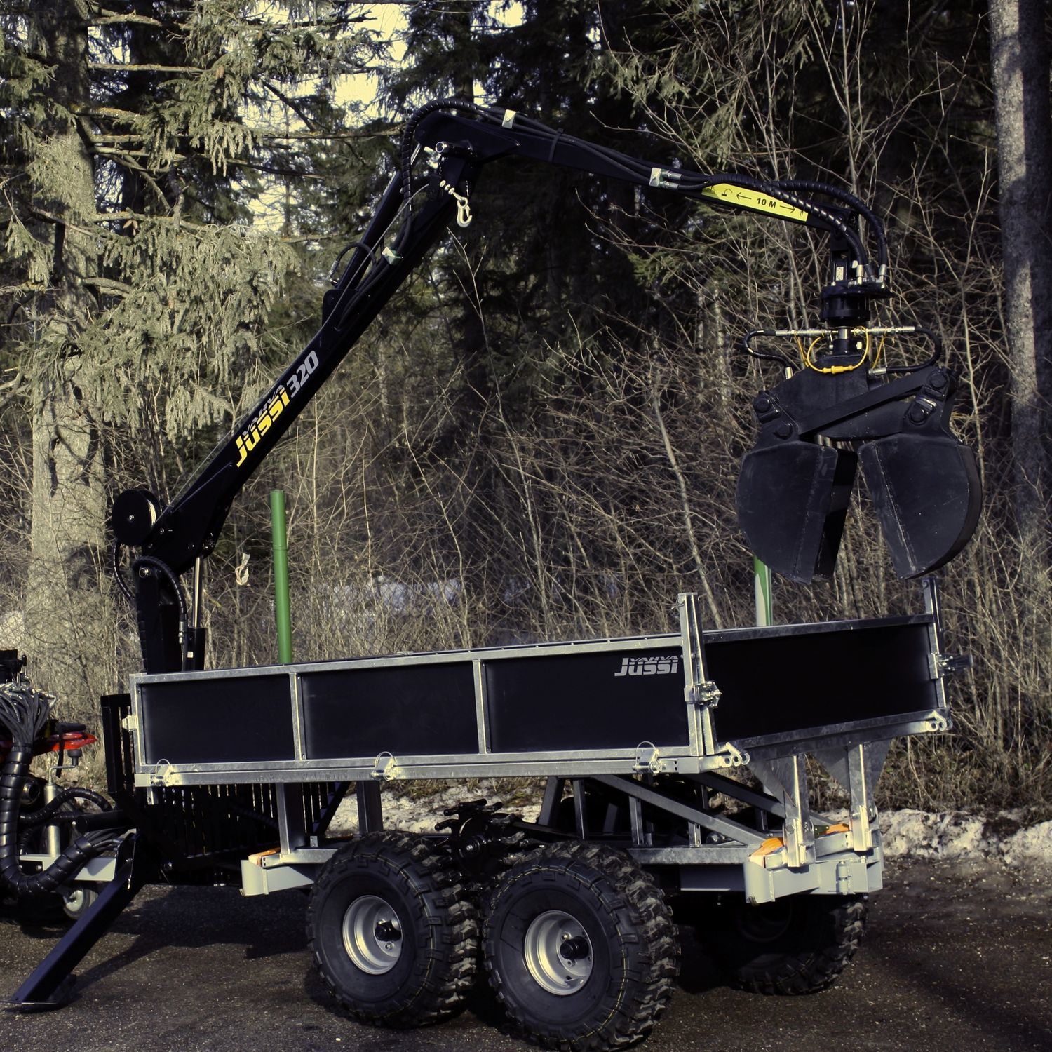 Dump trailer - Tipping box - Vahva Jussi - mounted / tandem axle / forestry