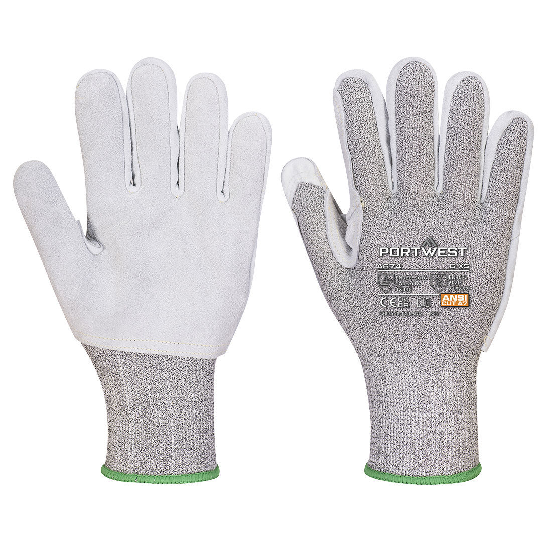 Work gloves - A674 - Portwest Clothing Ltd - anti-cut / leather