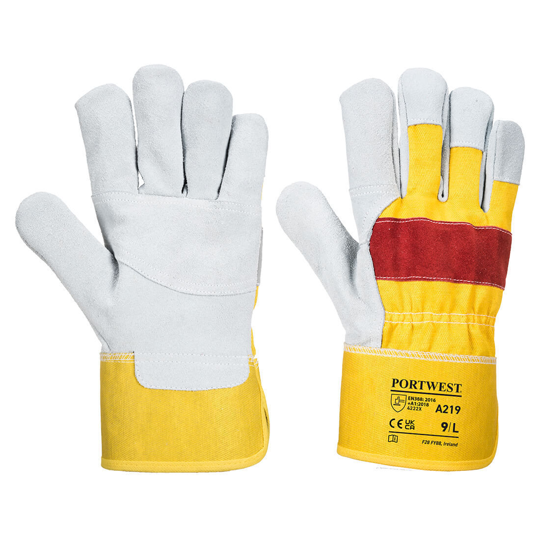 Work gloves - A219 - Portwest Clothing Ltd - leather