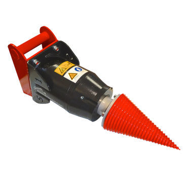 Hydraulic wood splitter - S1 - Black Splitter GmbH - cone / mounted