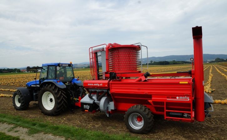 Pumpkin seed harvester - KE 3000 M - Moty GmbH - trailed / 1-row