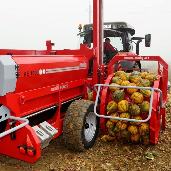 Pumpkin seed harvester machine - KE 1800 MS - Moty GmbH - towed / with ...