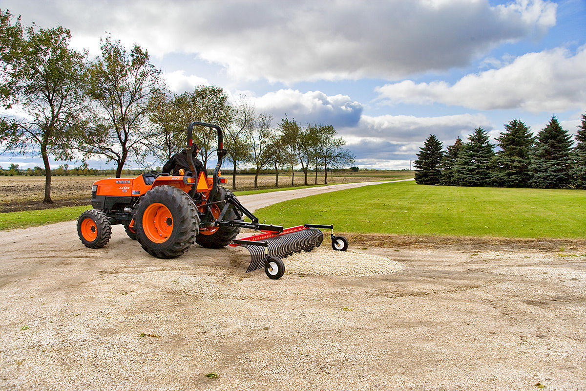 Stone rake - 6030, 7236, 8442, 9648 - Farm King - rigid / side delivery