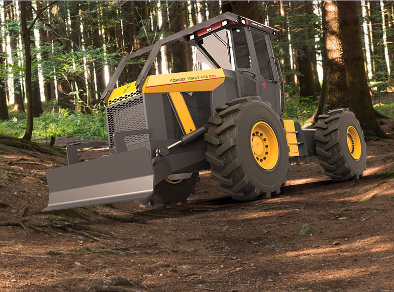 Forestry tractor - PO-400 - forest tract - with cab