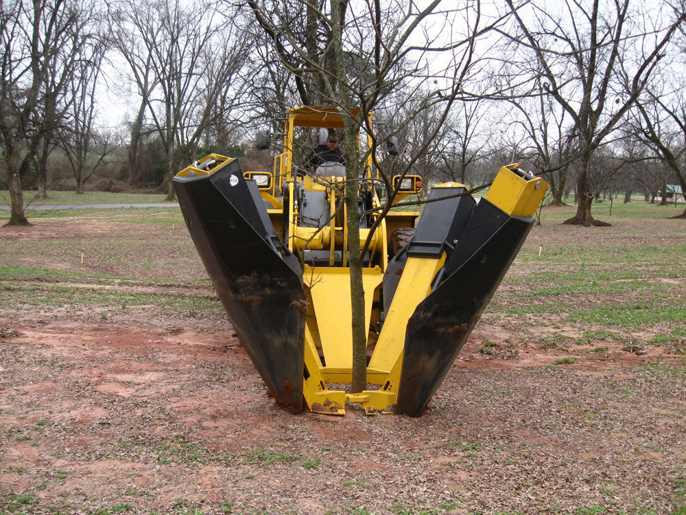 Backhoe loader-mounted tree spade - 4060-4it - le mar tree spade
