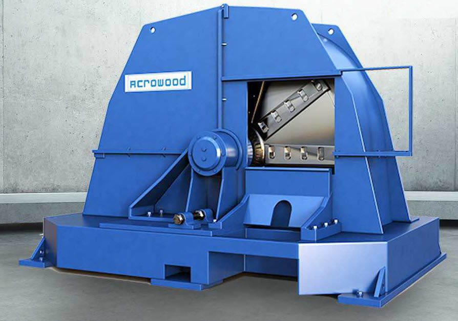 Mounted wood chipper - Veneer - acrowood - electric