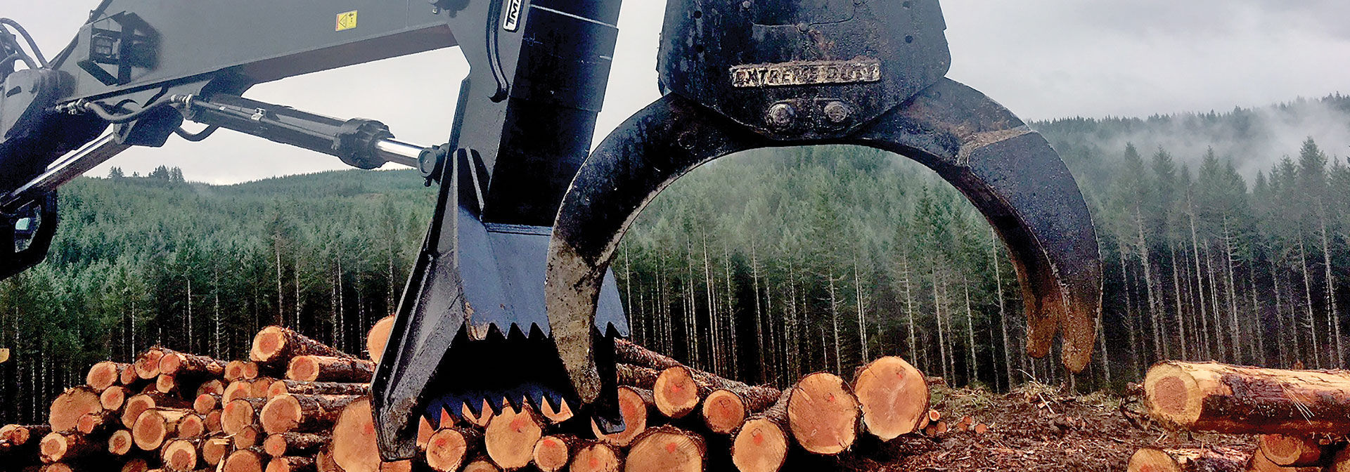 Agricultural log grapple - t-mar equipment - for cranes / with chainsaw