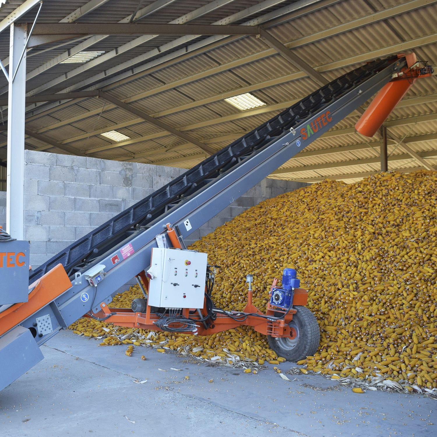 Grain conveyor - SAUTEC - for wood chips / for fruit / harvesting