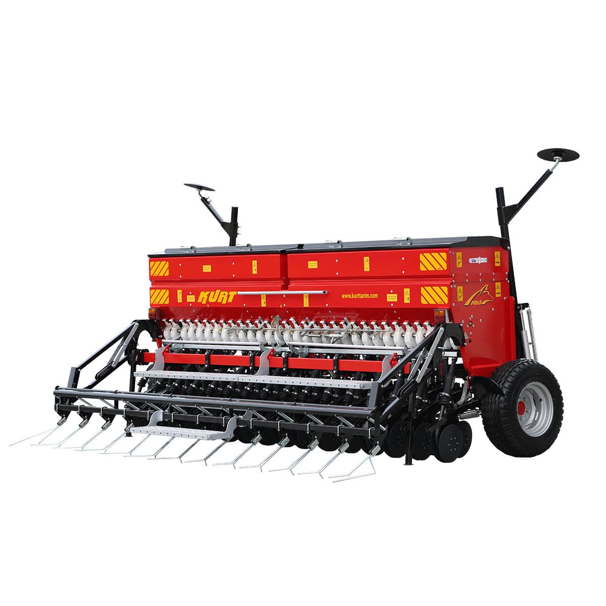 Hopper seed drill - kurttarim - disc / tine / tractor-mounted