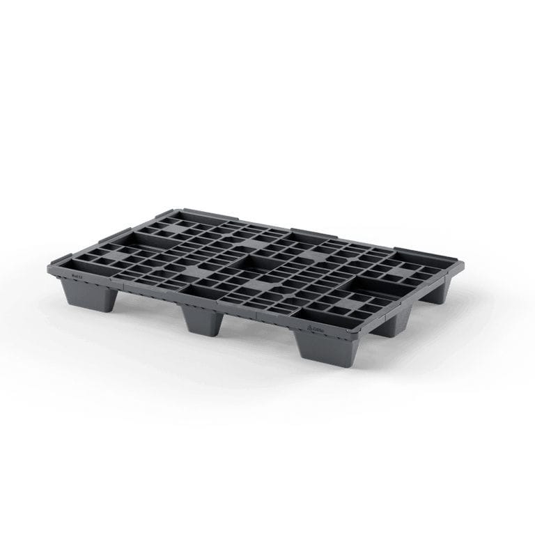 Nestable pallet - Nest E3 - Cabka Group GmbH - plastic / wooden / ISO