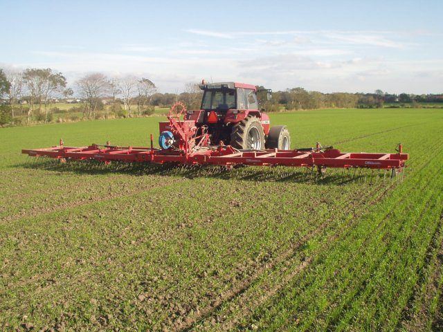 Spring tine harrow - CMN Maskintec - folding / towed / weeding