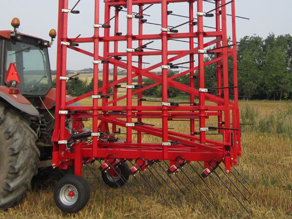 Spring tine harrow - CMN Maskintec - straw / folding / trailed