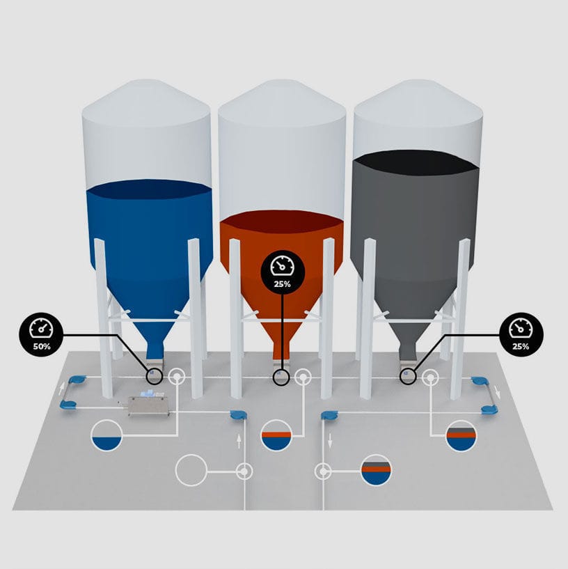 Chain automatic feed distribution unit - ECOSYSTEM - PORINOX SL - for ...