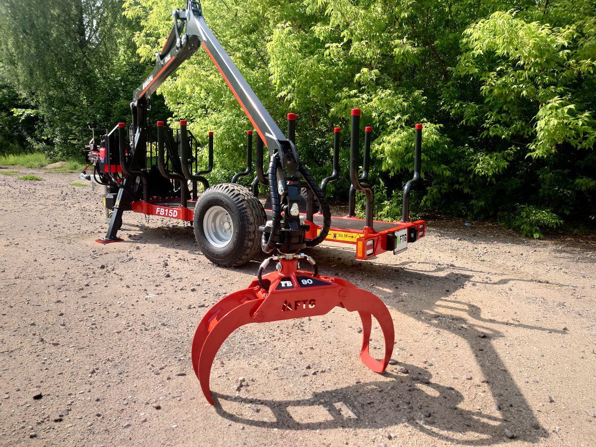 Trailer-mounted forestry crane - FB40L - FTG | Källefall - tractor ...