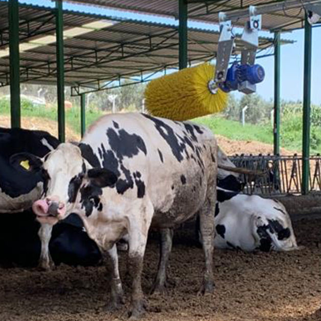 Livestock comfort brush - ALSAC MAKINE - rotating / cows / vertical