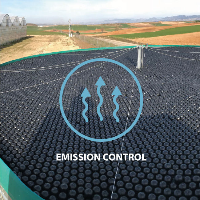 Landfill leachate water floating cover - ODOR & EMISSION Control ...