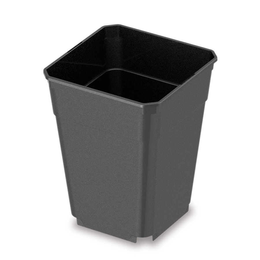Plastic pot - MCA Series - Alber - square / recyclable / black