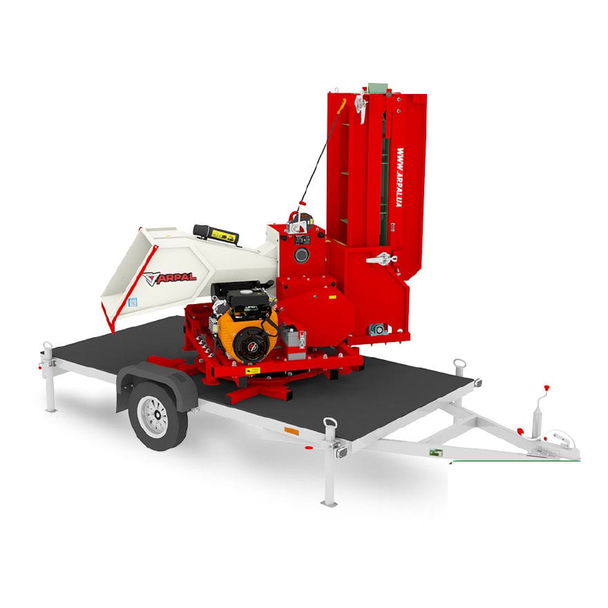 Wheeled wood chipper - AM-160BD-K PRO - ARPAL LLC - gasoline engine
