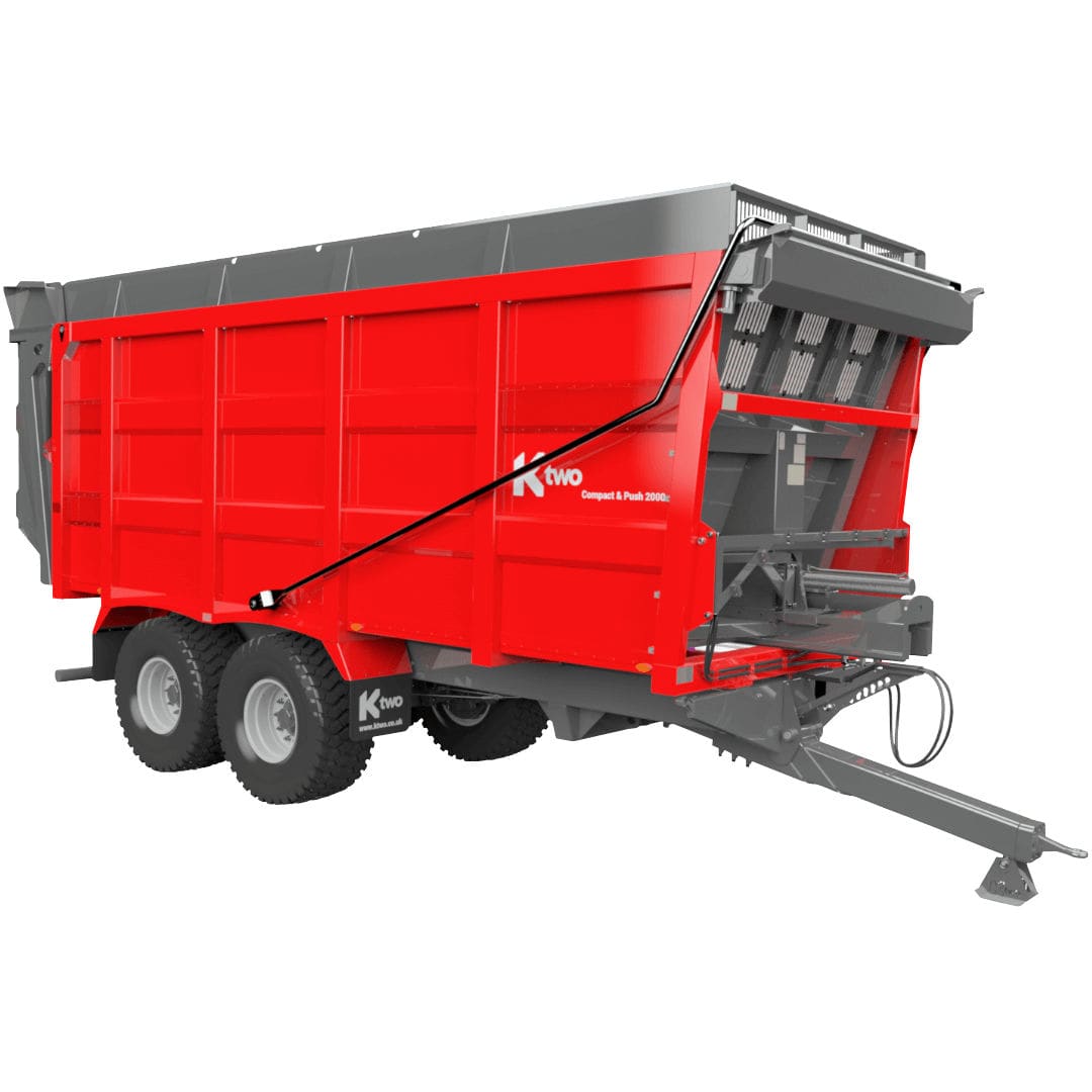 Dump trailer - COMPACT & PUSH - Ktwo - tandem axle / agricultural / grain