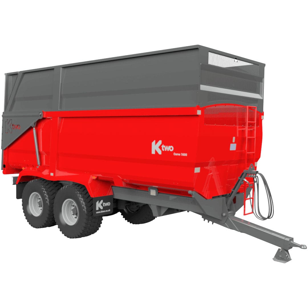 Dump trailer - CURVE - Ktwo - tipping / tandem axle / 3-axle