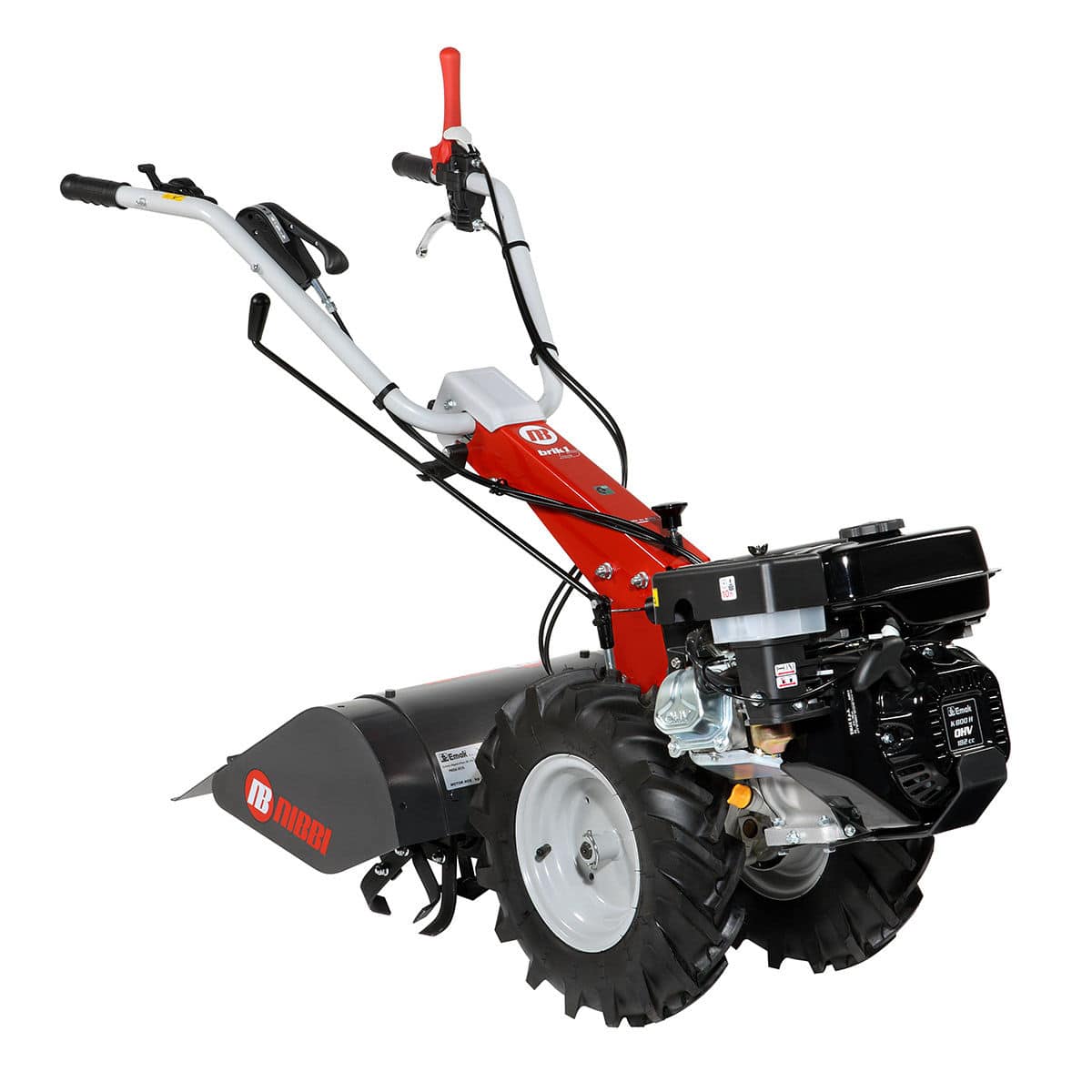 Gasoline rototiller - BRIK 1 S - NIBBI - with gauge wheels / electrical ...