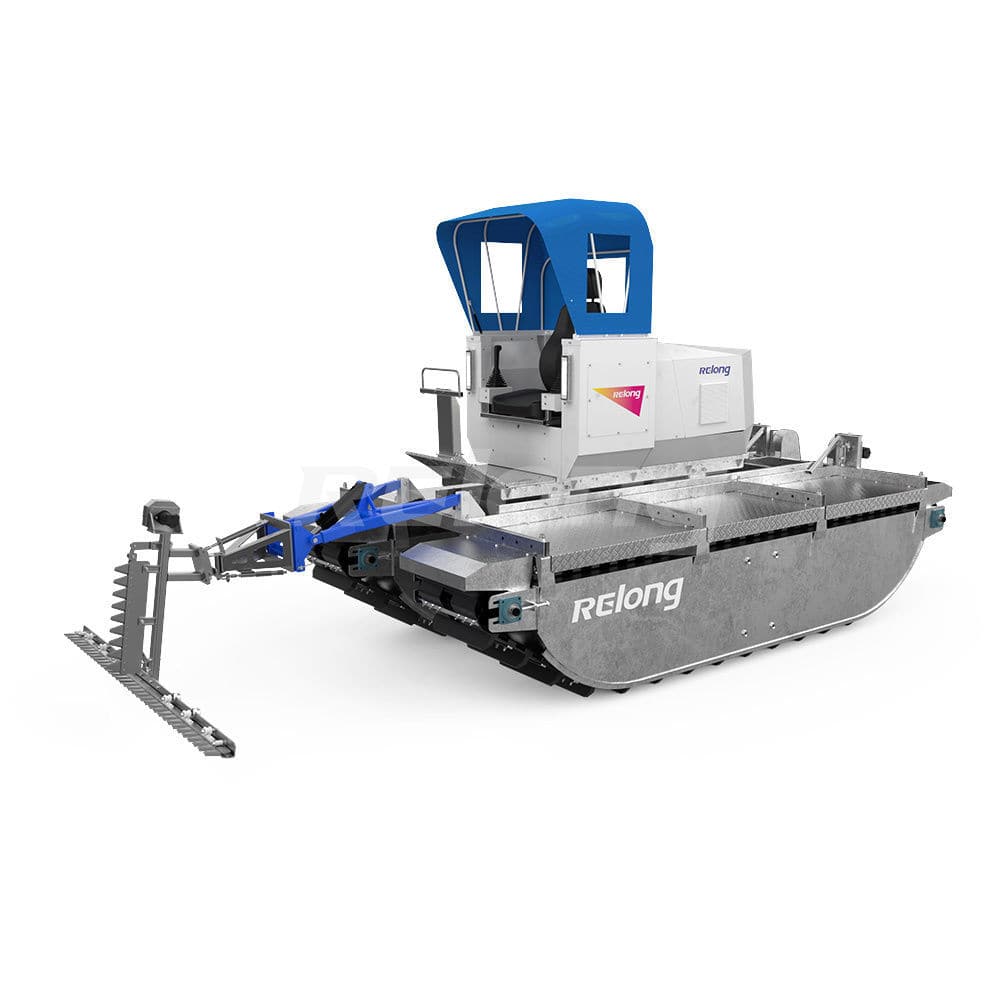 Amphibious harvester machine - AMH1850-41 - Relong - aquatic weed / tracked