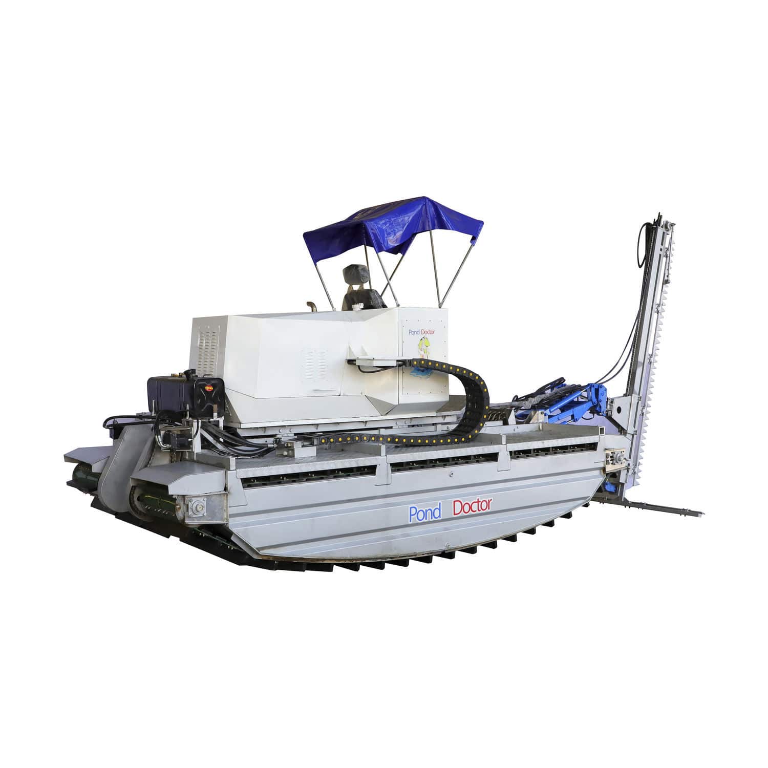 Amphibious harvester machine - AMH1850-46 - Relong - aquatic weed / tracked