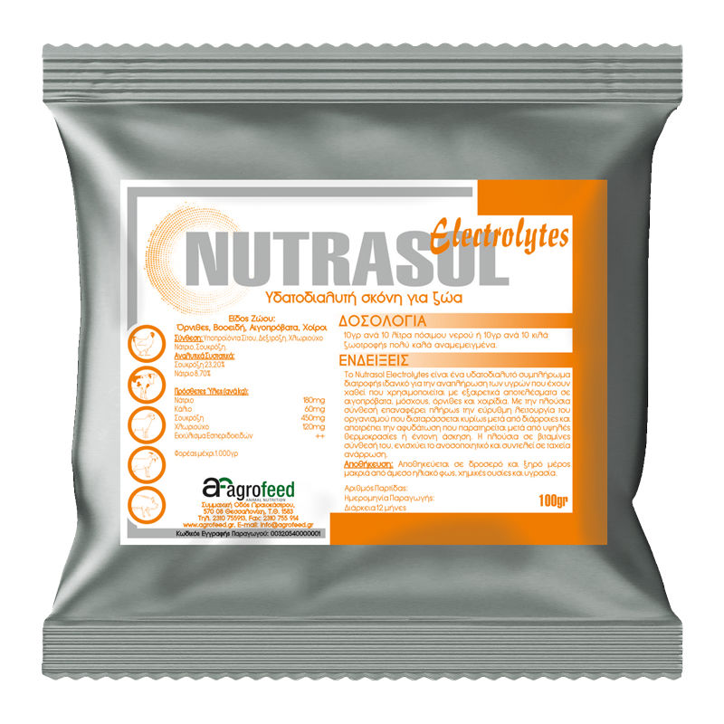 Water-soluble feed supplement - Nutrasol Electrolytes - Agrofeed - for ...