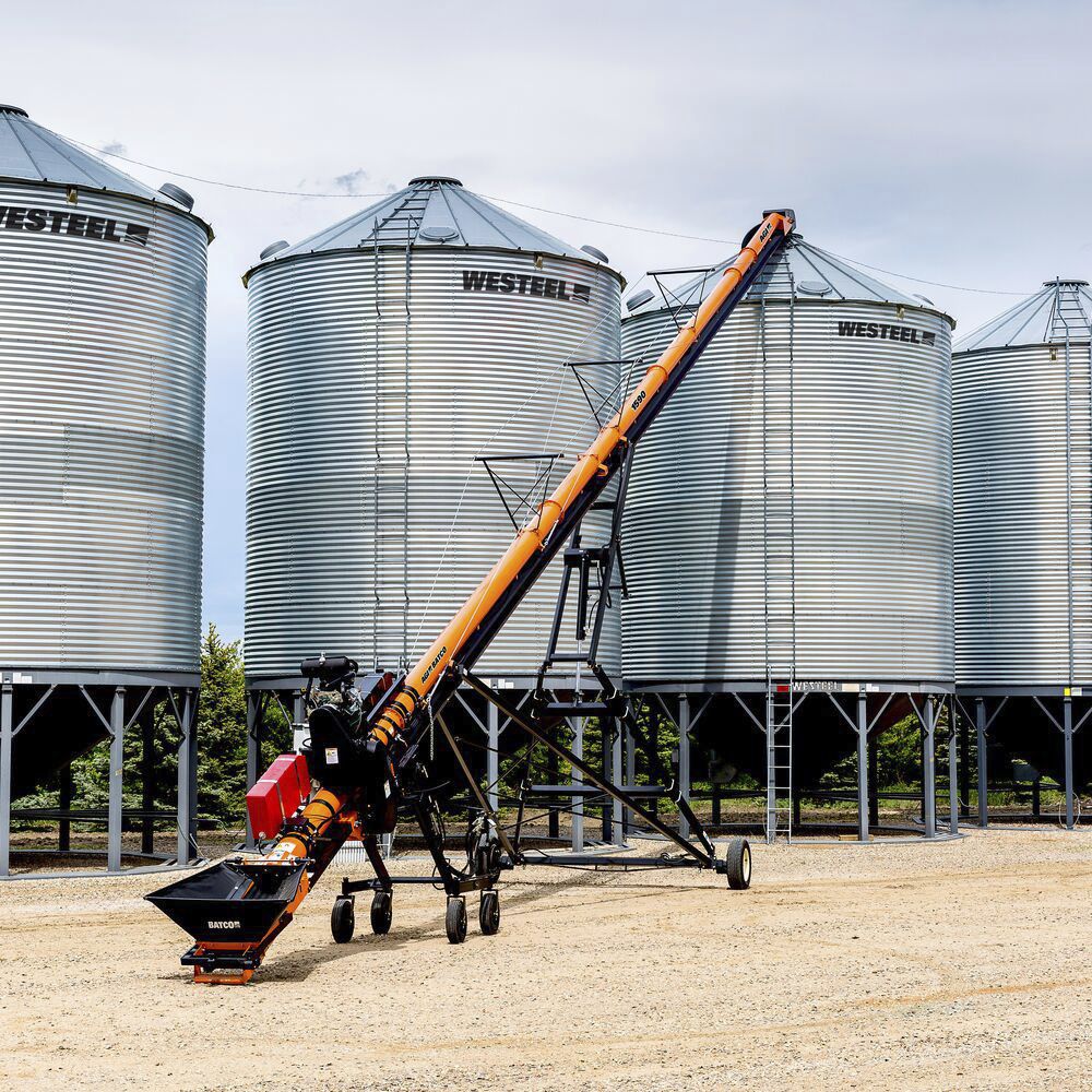 Grain conveyor - 1500 Series - AGI - belt / inclined / mobile