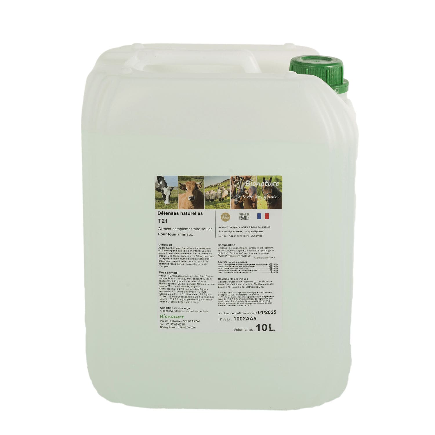 Animal feed supplement - T21 - Bionature - cattle / for horses / sheep