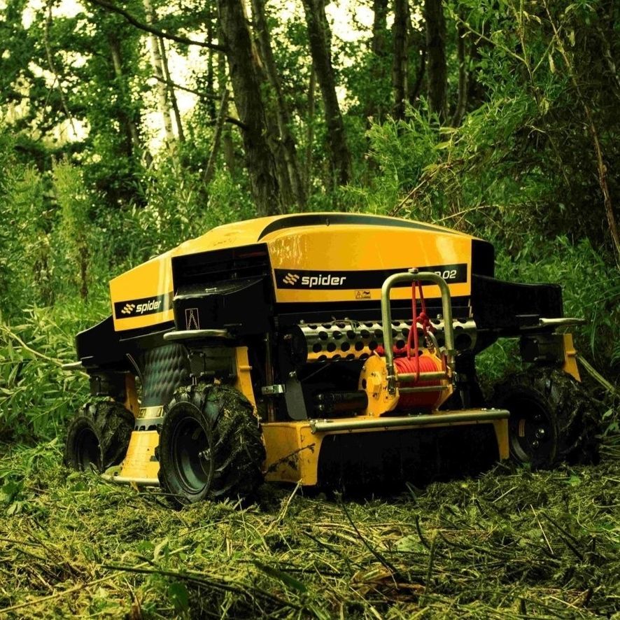 Remote control mower - ILD02 EFI - Spider Mowers - rotary / 4 blades ...